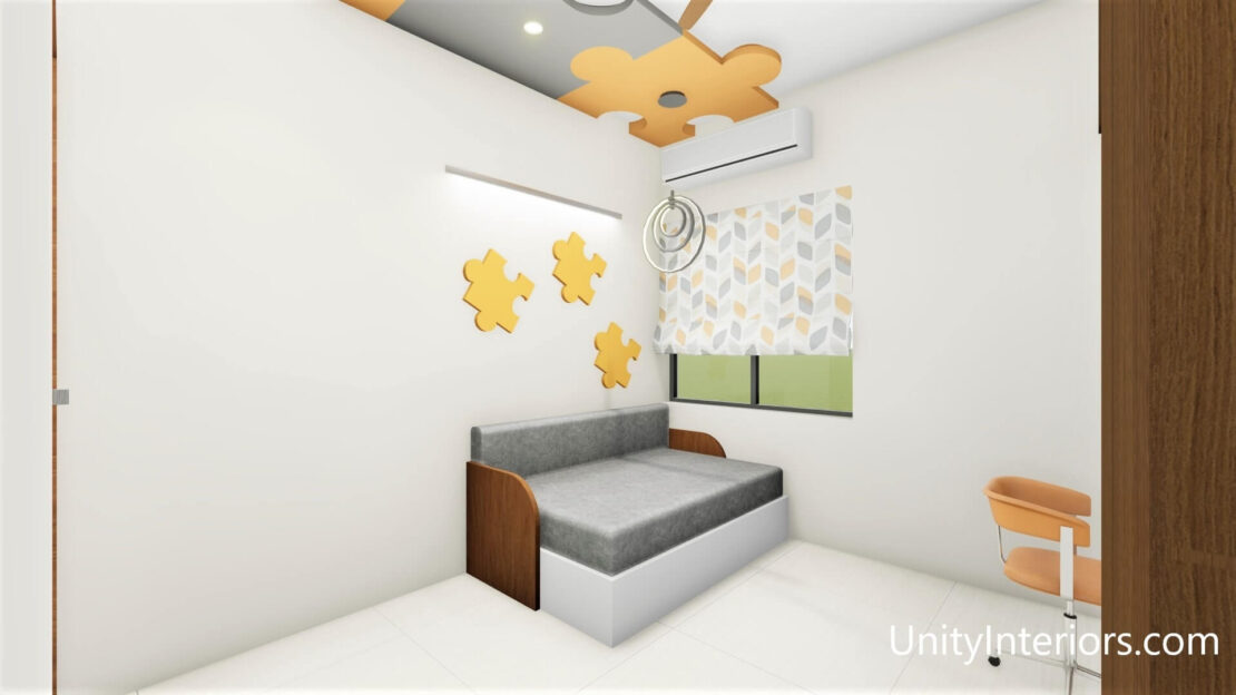 Interior Designing of 3BHK in Ahmedabad - Unity Interiors