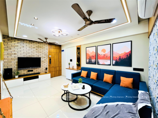 Modern Interior Designing for 3 BHK house - Unity Interiors