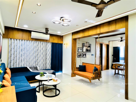 Modern Interior Designing for 3 BHK house - Unity Interiors